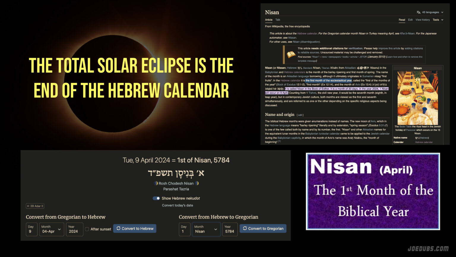 The End Is Nigh! Total Solar Eclipse April 8th 2024 – JoeDubs